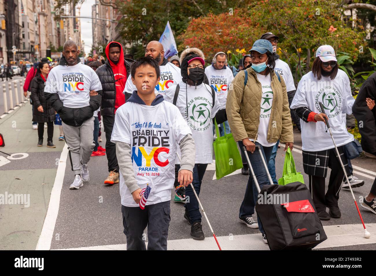 People with disabilities and their supporters march from Madison Square ...