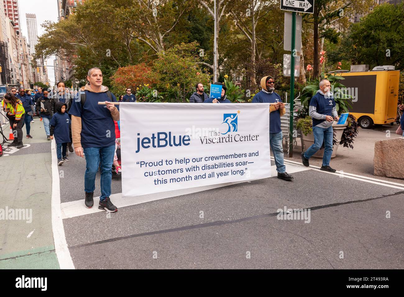 People with disabilities and their supporters march from Madison Square ...