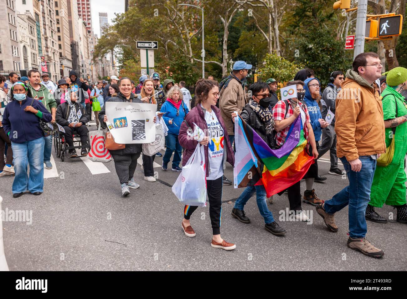 People with disabilities and their supporters march from Madison Square ...