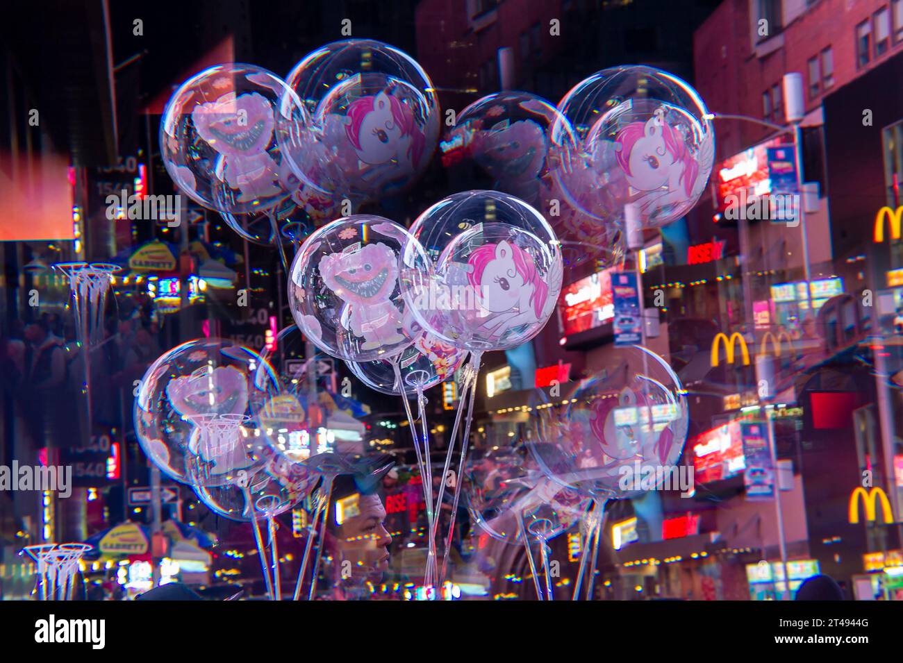 Balloon peddler in Times Square in New York on Wednesday, October 25 ...