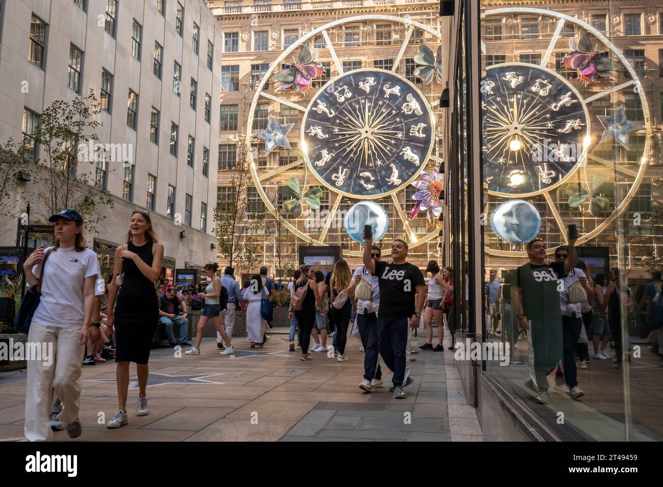 Saks Fifth Avenue sports a 10-story giant zodiac as a promotion for the ...