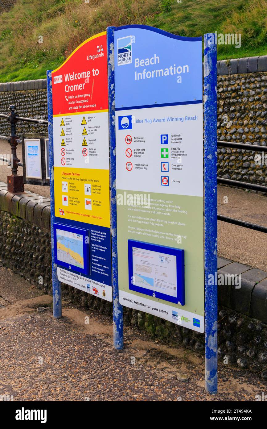 Safety sign beach hi-res stock photography and images - Alamy