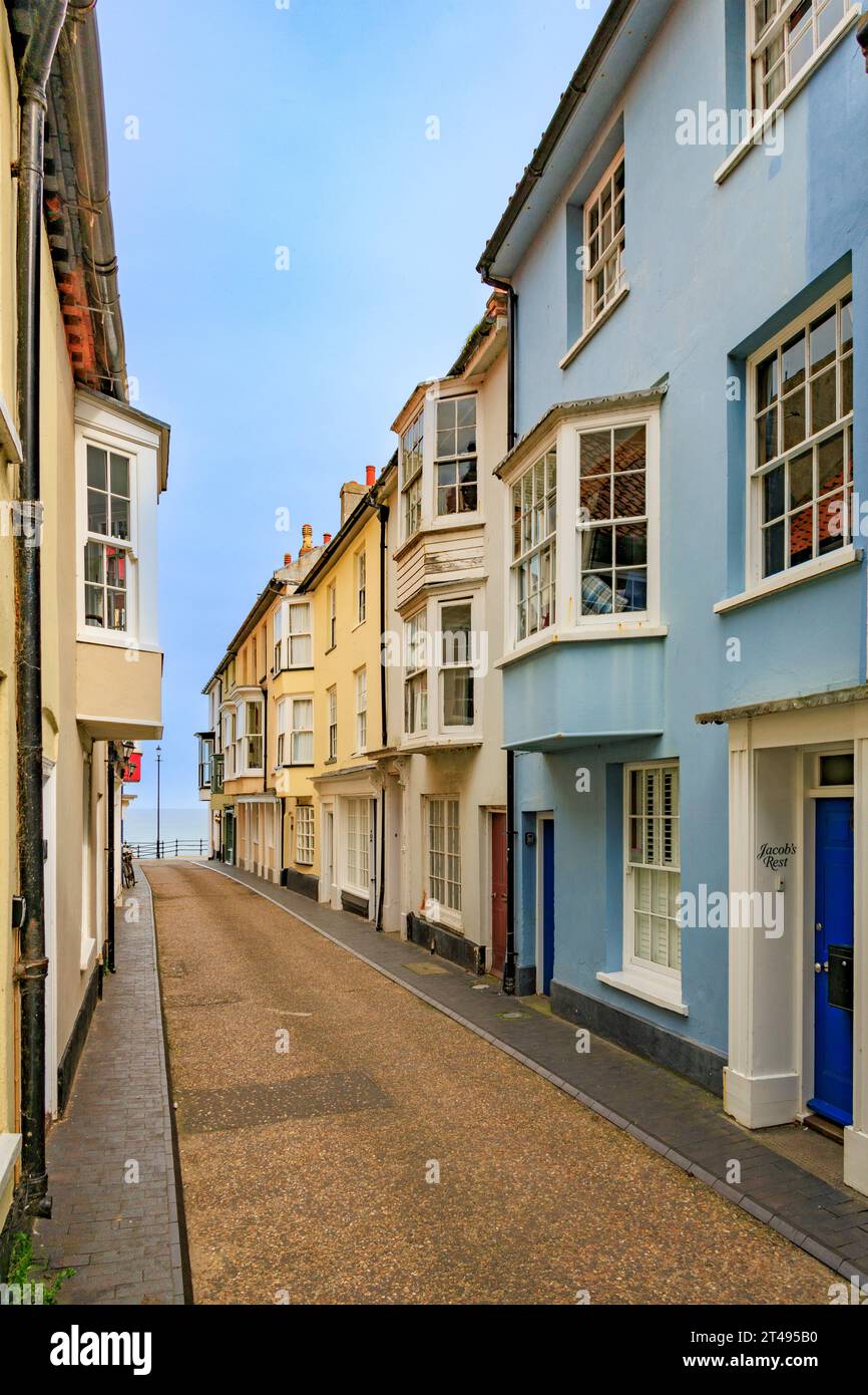 Early 19th century colourful architecture with sea views from the bay ...