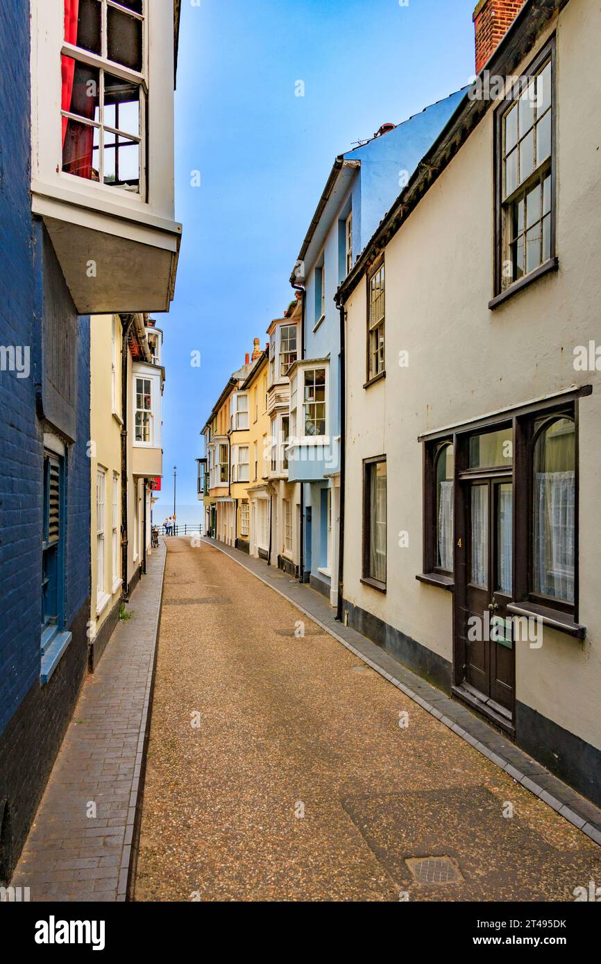 Early 19th century colourful architecture with sea views from the bay ...
