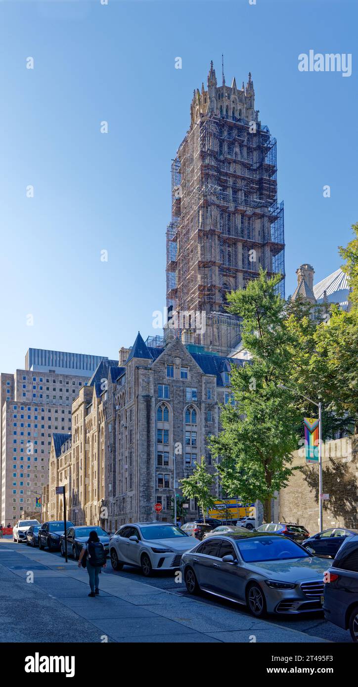 NYC landmark Riverside Church, 490 Riverside Drive, undergoing periodic ...
