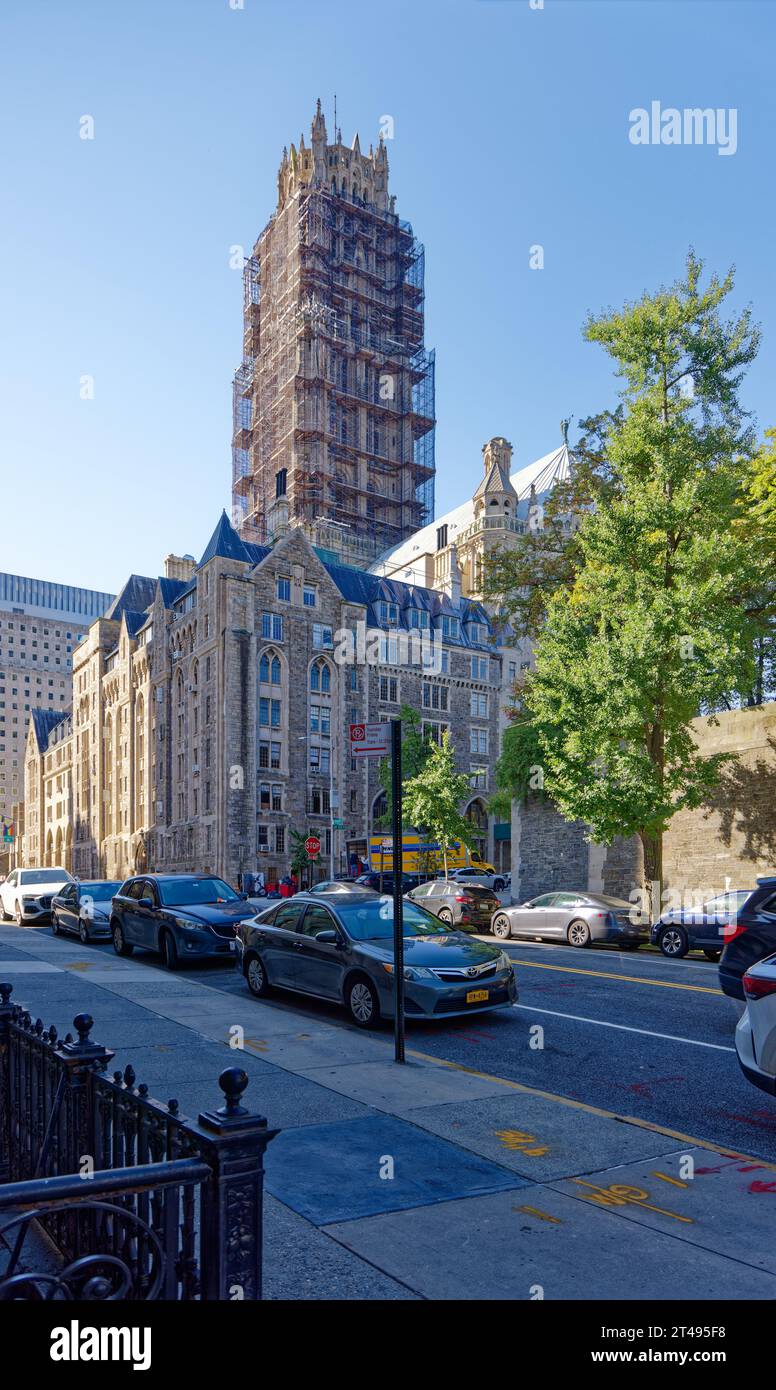 NYC landmark Riverside Church, 490 Riverside Drive, undergoing periodic ...