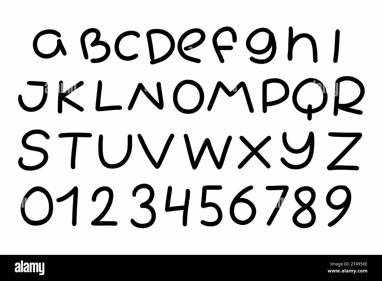 Lowercase modern black english latin abc alphabet font A to Z and ...