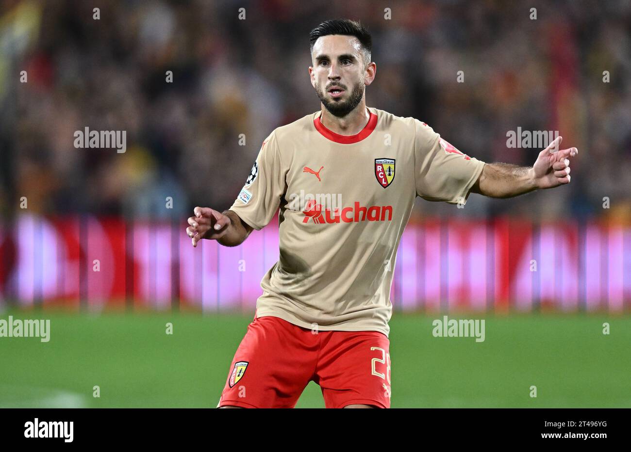 LENS, FRANCE - OCTOBER 24: Adrien Thomasson of RC Lens during the UEFA ...