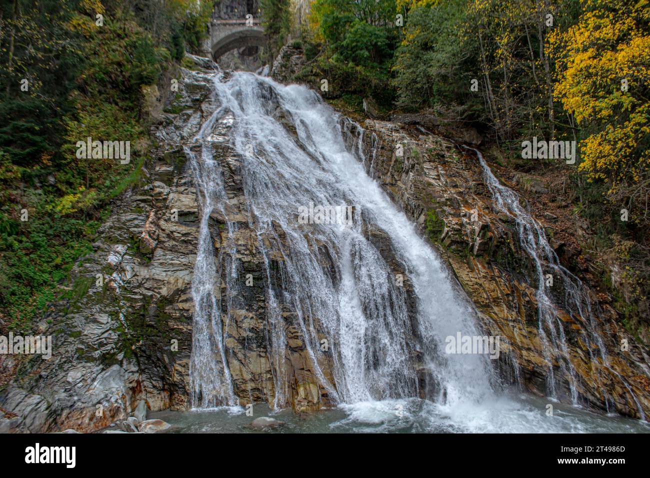 River Gasteiner Ache, Waterfall in Bad Gastein, Austria Stock Photo - Alamy