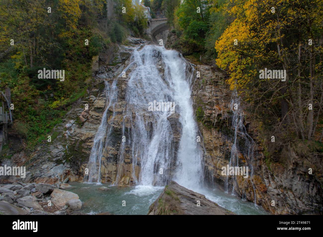 River Gasteiner Ache, Waterfall in Bad Gastein, Austria Stock Photo - Alamy