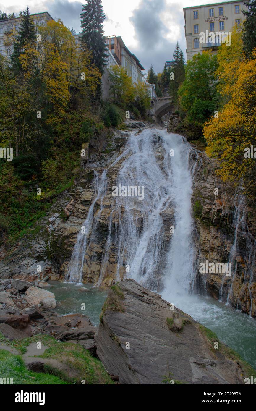 River Gasteiner Ache, Waterfall in Bad Gastein, Austria Stock Photo - Alamy