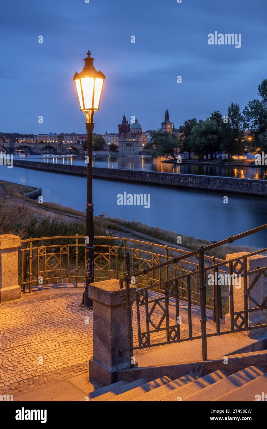 Prague, Czech Republic - blue hour Stock Photo - Alamy