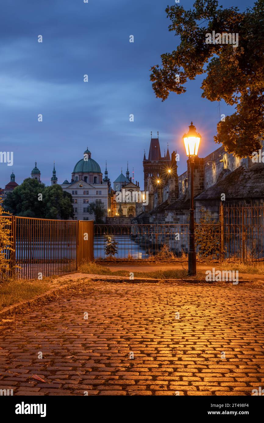 Prague, Czech Republic - blue hour Stock Photo - Alamy