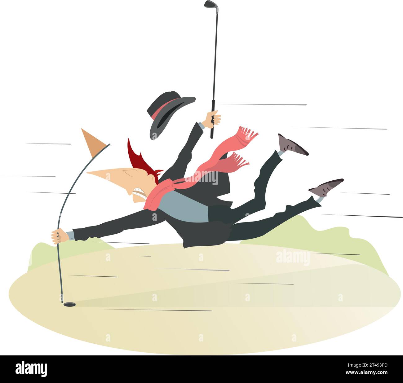 Storm on golf course Stock Vector Images - Alamy