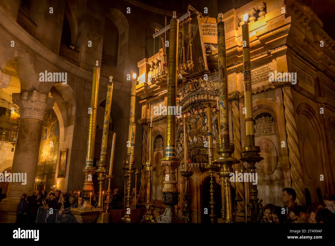 The Aedicule (alleged Jesus Christ's tomb), a Christian shrine, in the ...