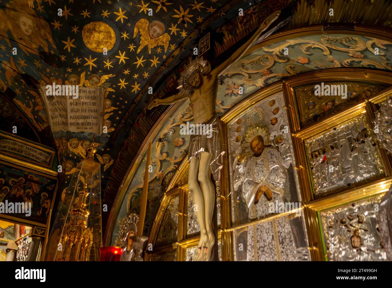 The Christian depiction of Jesus Christ and crucifix, at Church of the ...