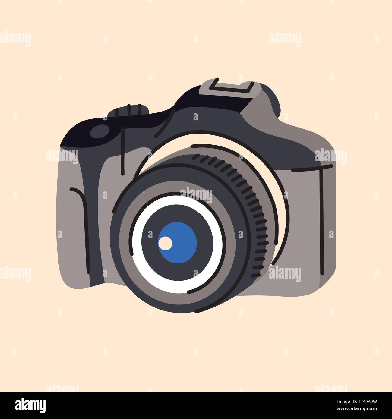 Photo camera color icon. Photo session. Electronic device. Vector ...