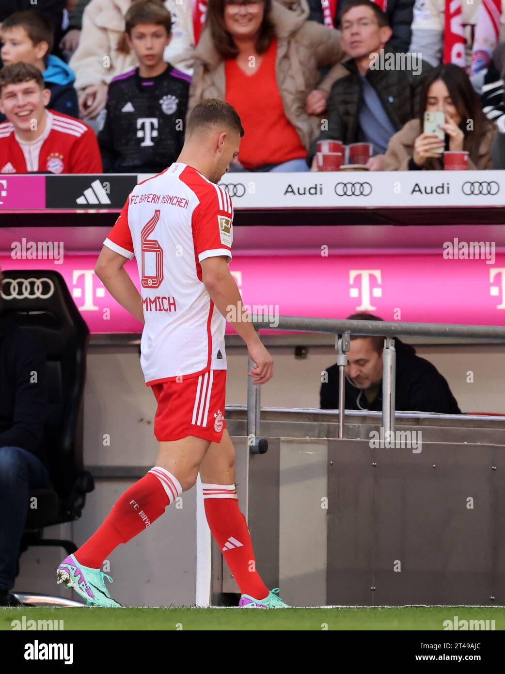 MUNICH, GERMANY - OCTOBER 28: Joshua Kimmich of Bayern Muenchen leaves ...