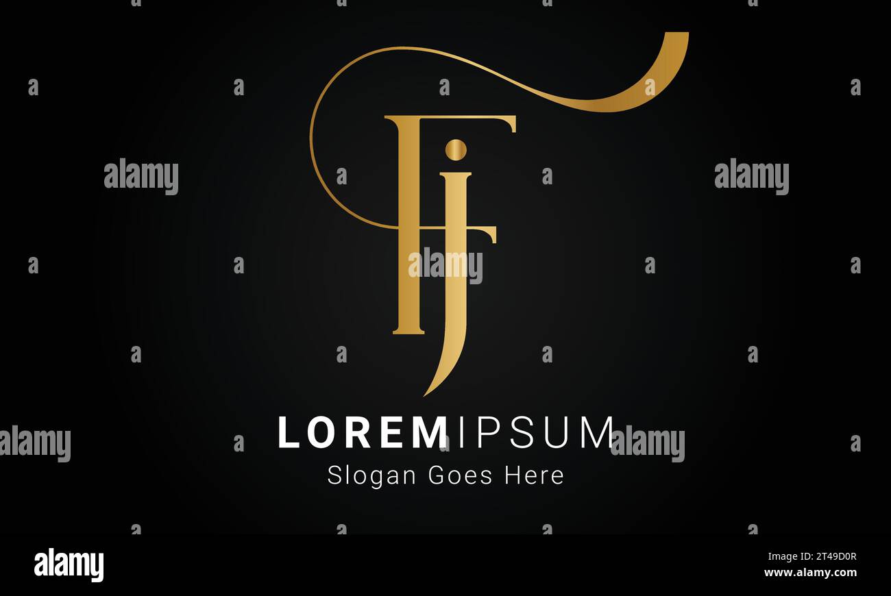 Luxury Initial FJ or JF Monogram Text Letter Logo Design Stock Vector Image & Art - Alamy