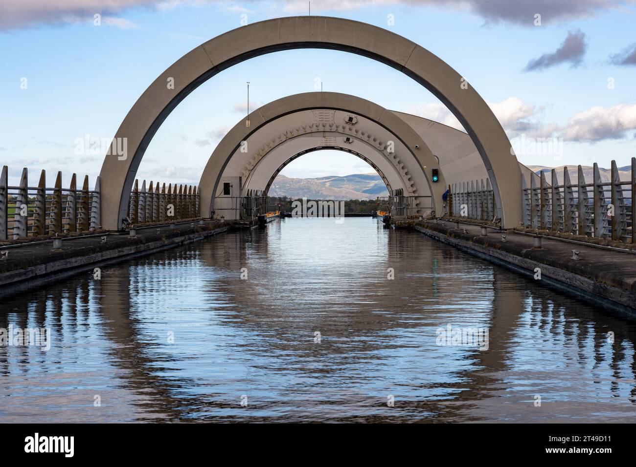 FALKIRK October 22 2023: A photograph documenting the top access canal ...