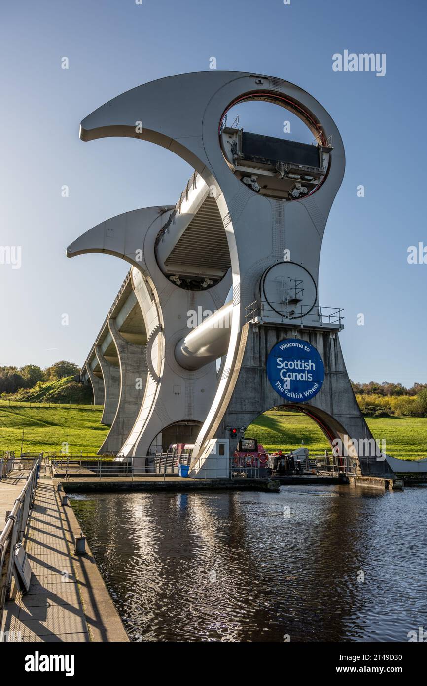 FALKIRK October 22 2023: A photograph documenting the Falkirk Wheel in ...