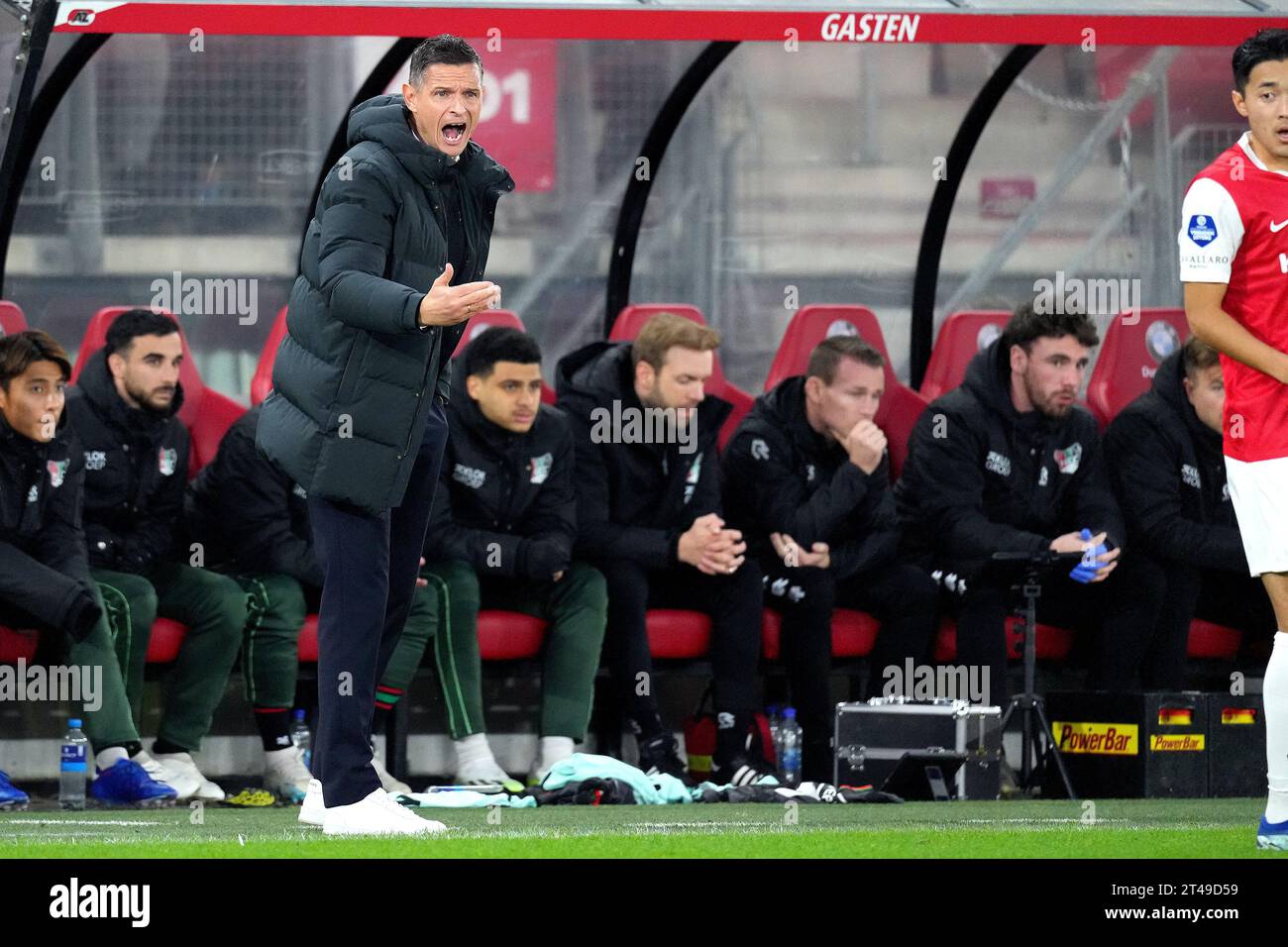 ALKMAAR - NEC Nijmegen coach Rogier Meijer during the Dutch Eredivisie ...