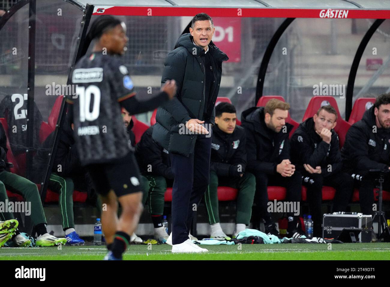 ALKMAAR - NEC Nijmegen coach Rogier Meijer during the Dutch Eredivisie ...