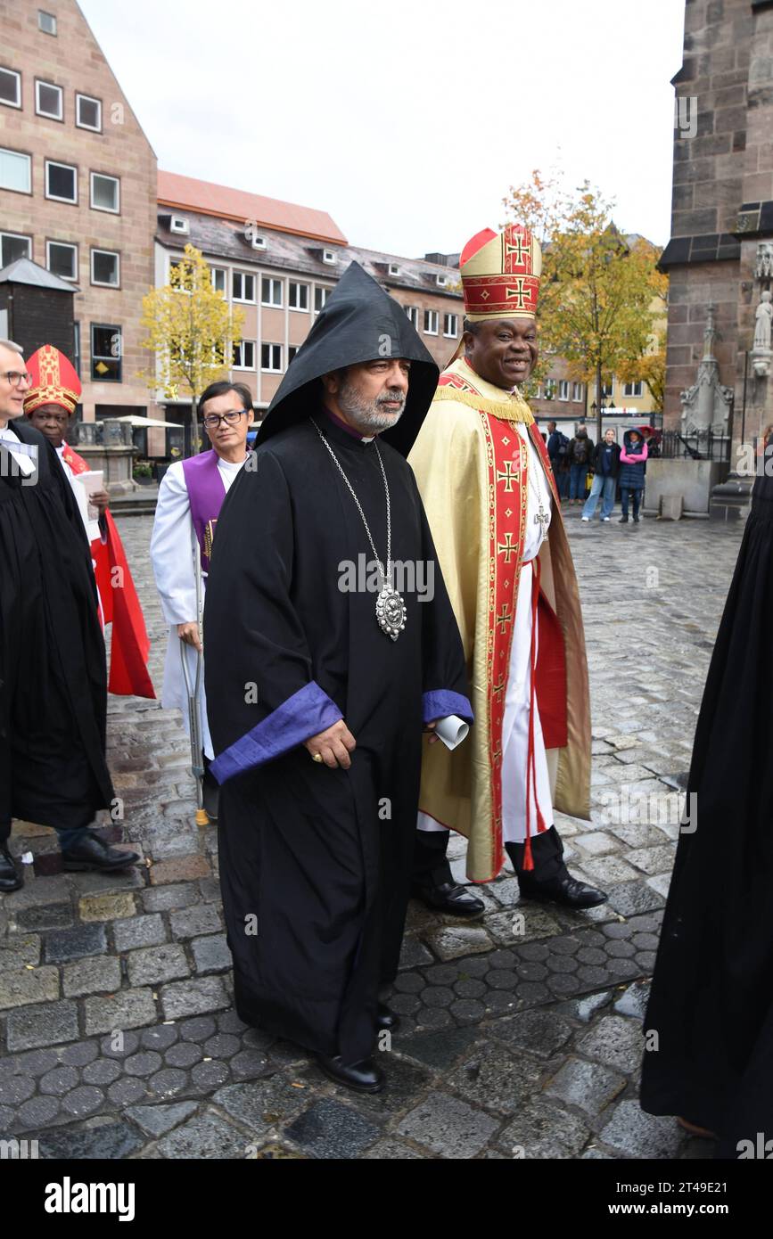Geistlichkeiten Wuerdentraeger Generalprobe Einzug Nuernberg 29.10.2023 ...