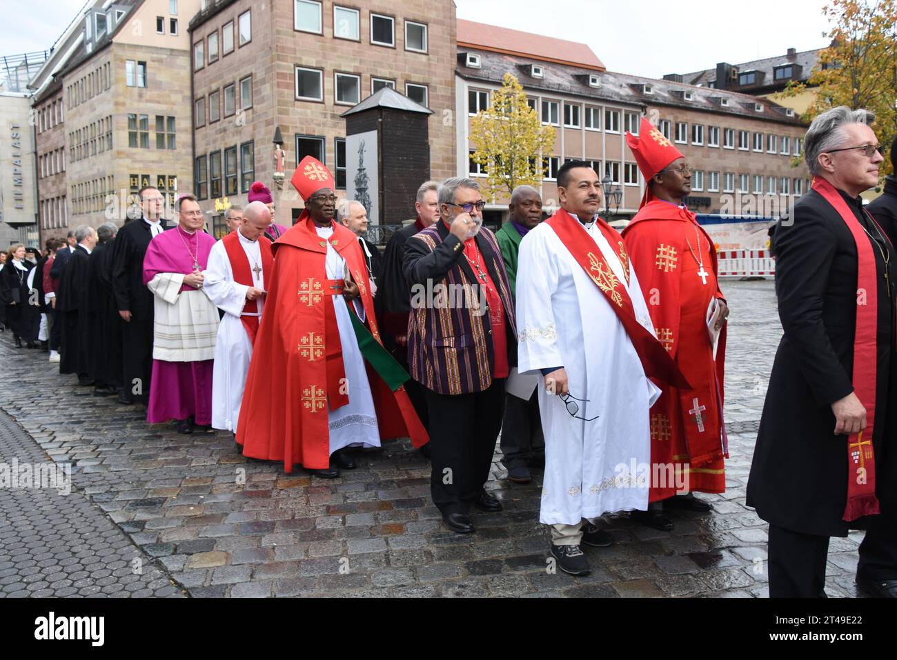 Geistlichkeiten Wuerdentraeger Generalprobe Einzug Nuernberg 29.10.2023 ...