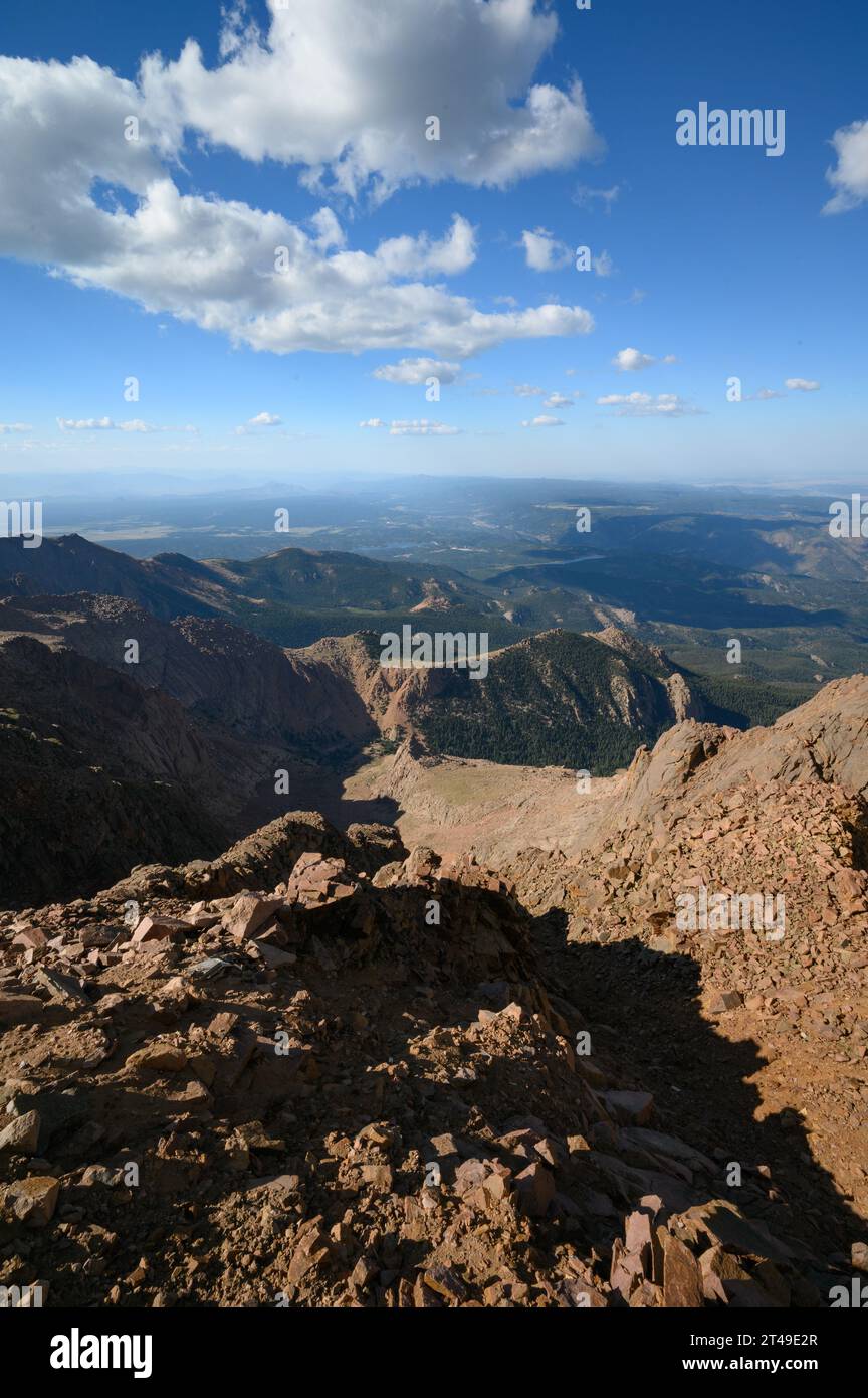 Pikes Peak in the Rocky Mountains outside of Colorado Springs in ...