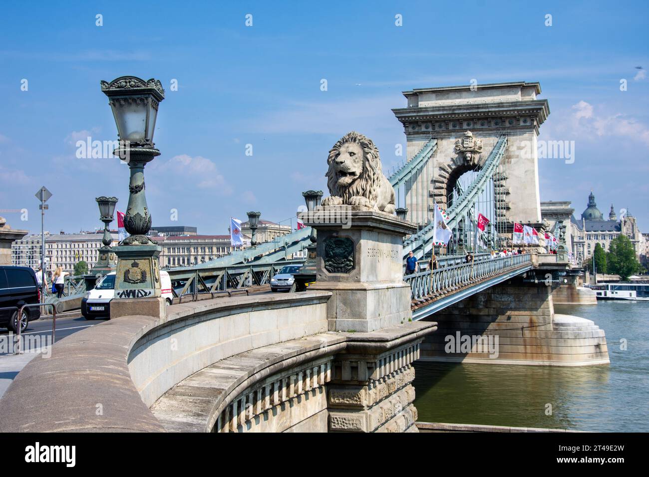 Széchenyi Chain Bridge in Budapest, Hungary Stock Photo - Alamy