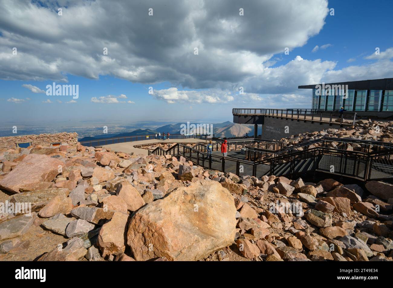 Pikes Peak in the Rocky Mountains outside of Colorado Springs in ...
