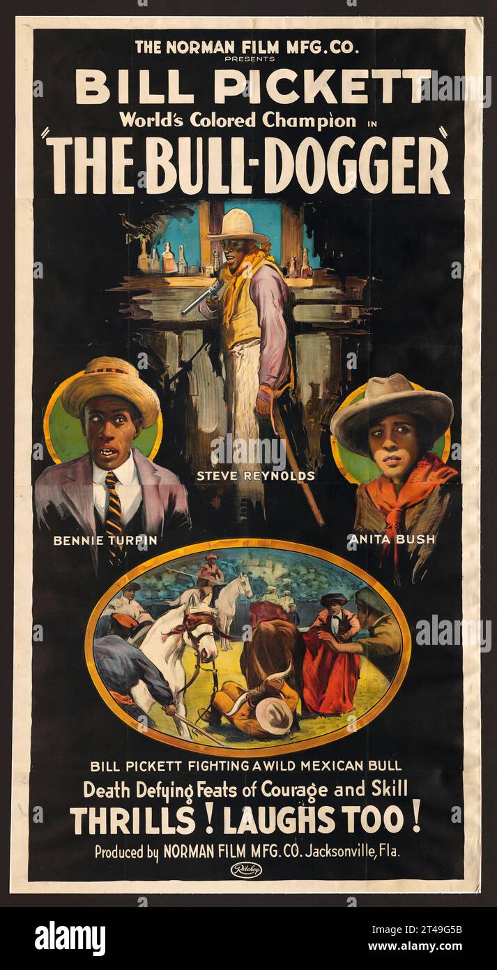 Film poster for The Bull-Dogger. A 1922 silent western, race film ...
