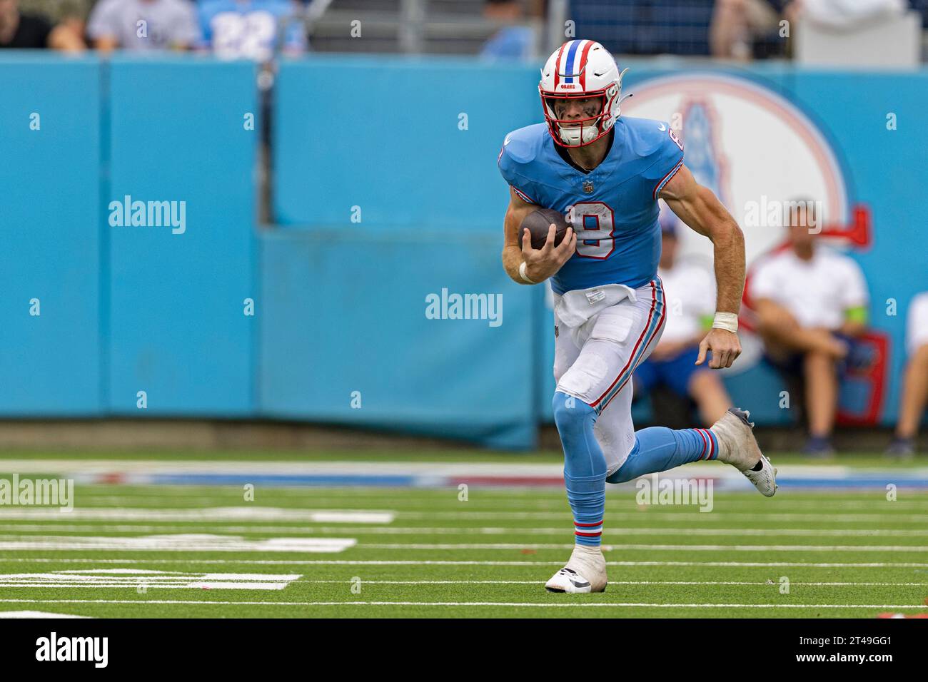 Tennessee Titans quarterback Will Levis (8) runs for yardage during ...