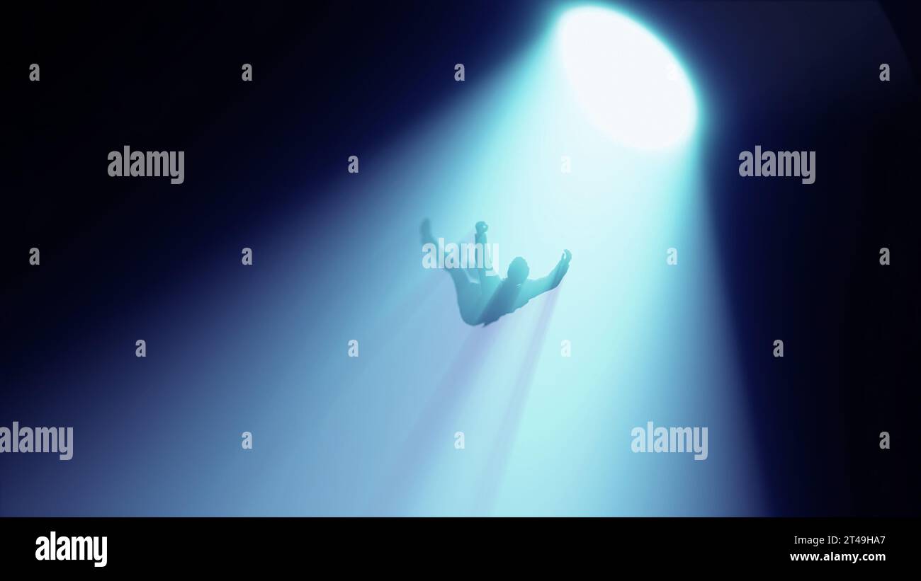 a man falls into the void Stock Photo - Alamy