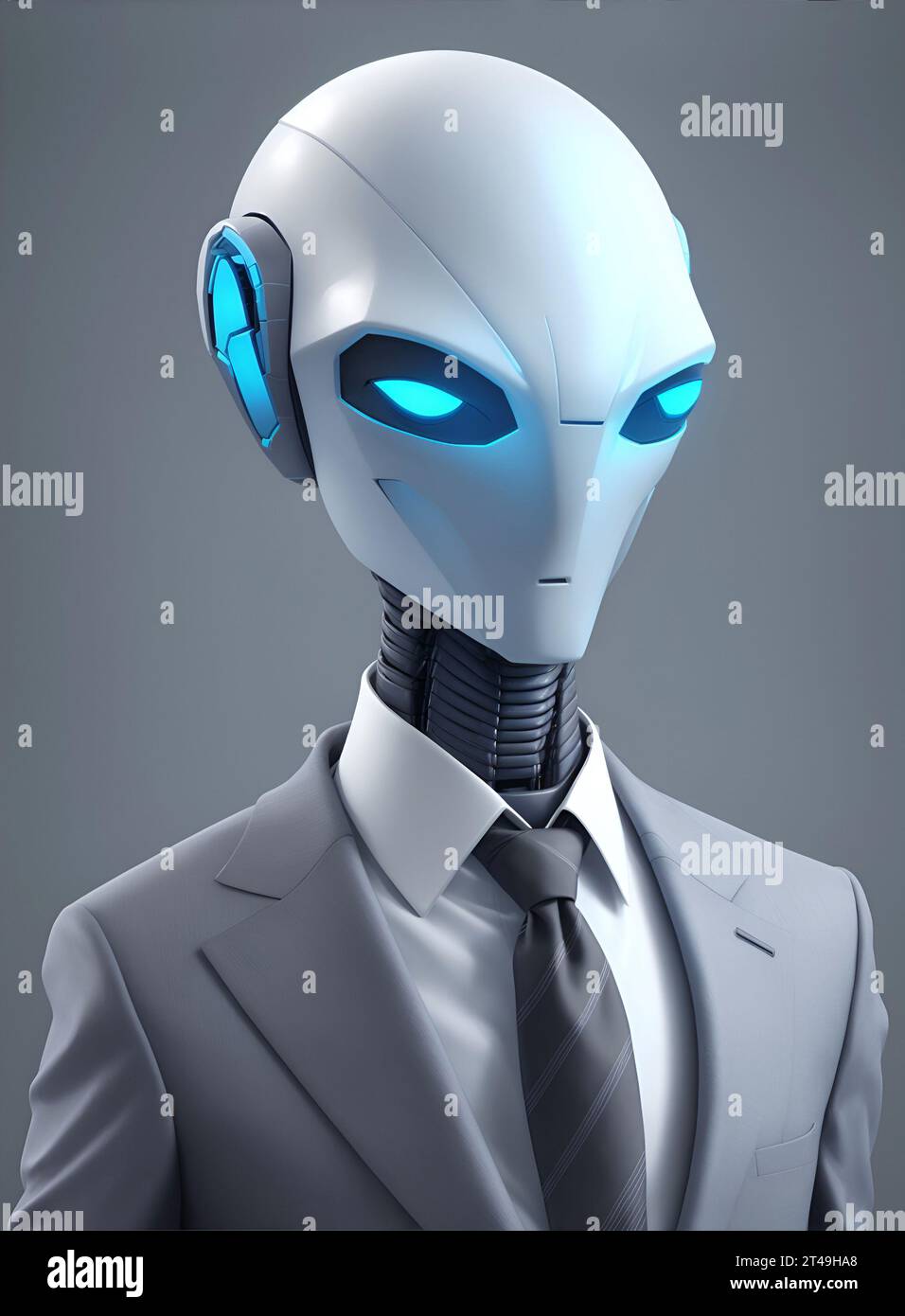 portrait of a handsome robot Stock Photo - Alamy