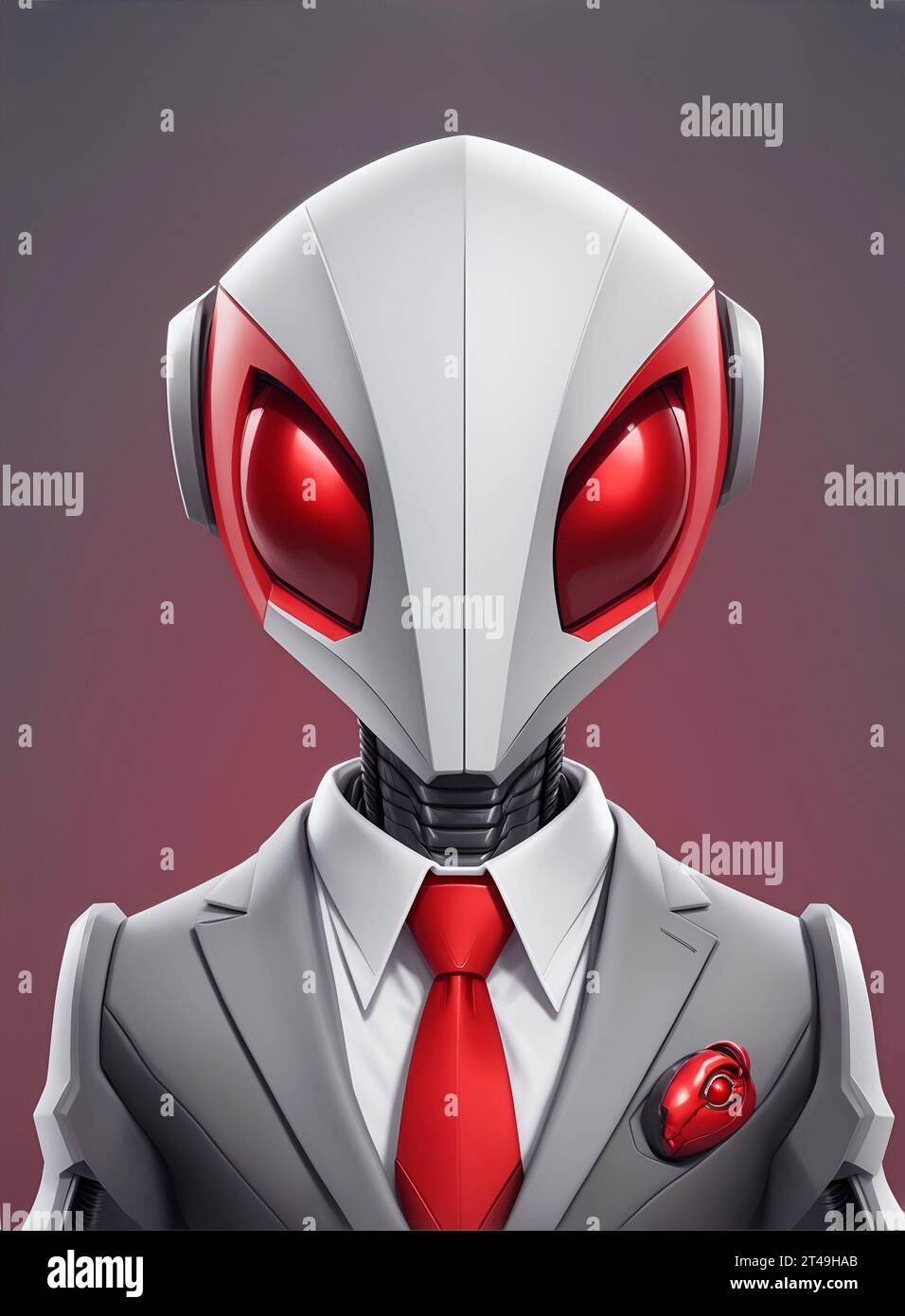 portrait of a handsome robot Stock Photo - Alamy