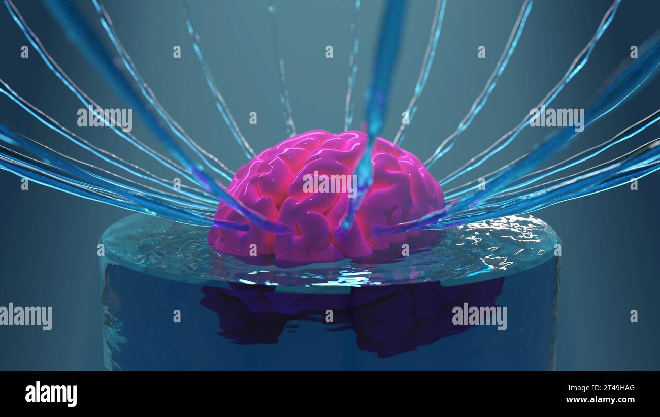 artificial brain work Stock Photo - Alamy