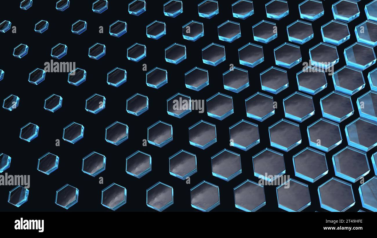 hexagonal crystals create a surface Stock Photo - Alamy