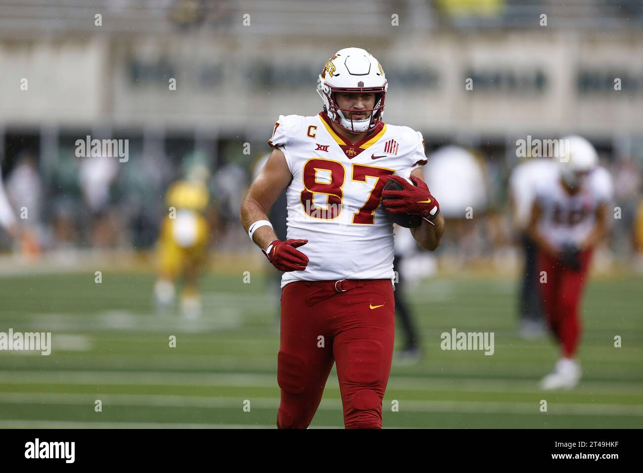 Iowa State tight end Easton Dean (87) is seen before an NCAA football ...