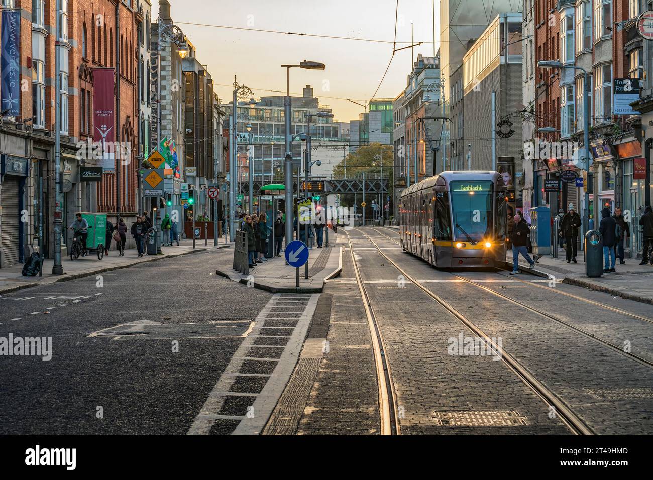 Everyday street scene at Abbey Street. Dublin. Ireland Stock Photo - Alamy
