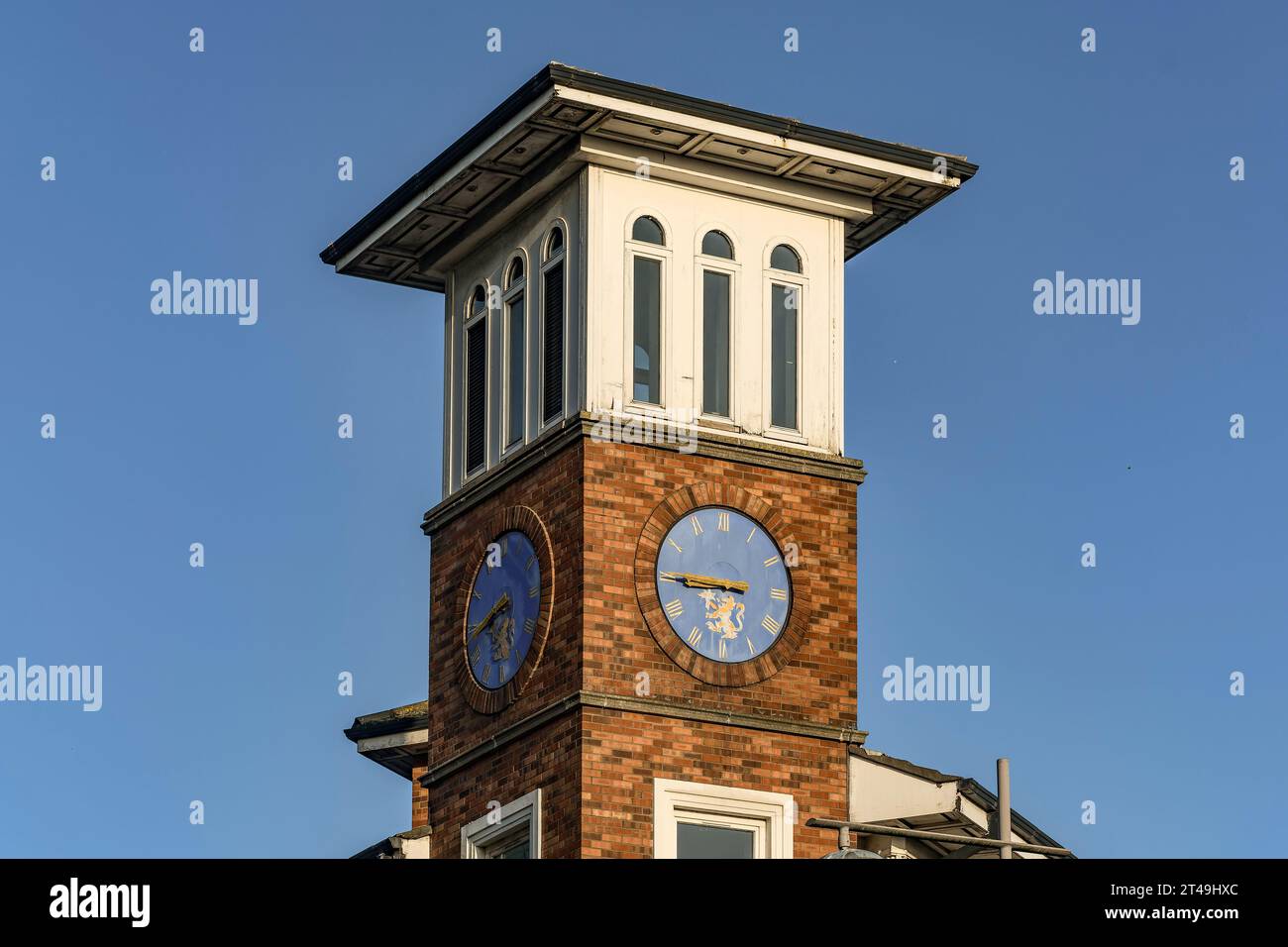 The tower clock on top of the old building on the corner of Sandwith ...