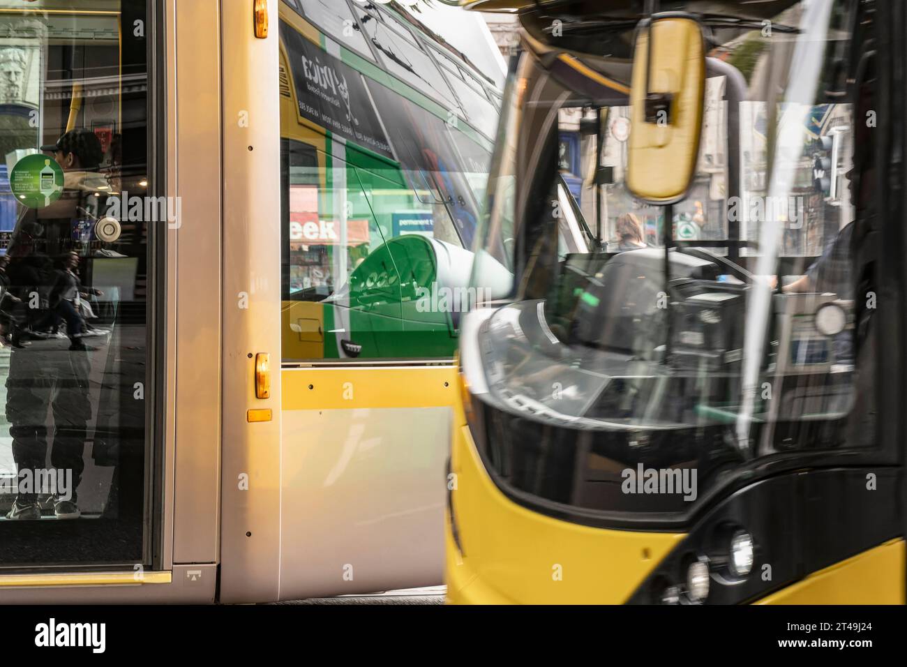 Train tram and bus public transport interchange hi-res stock ...