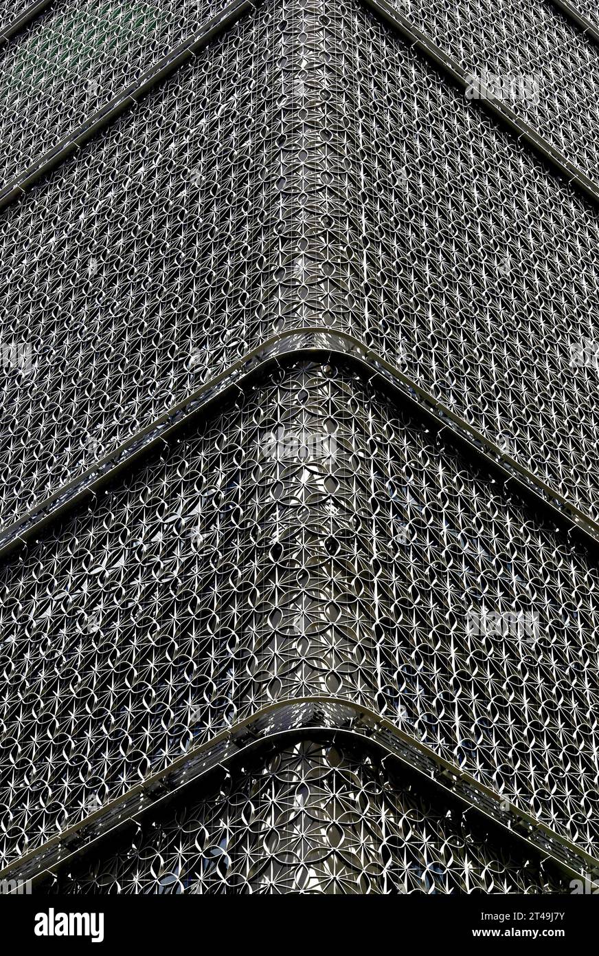 The wall of a building with a modern classic design with a unified ...