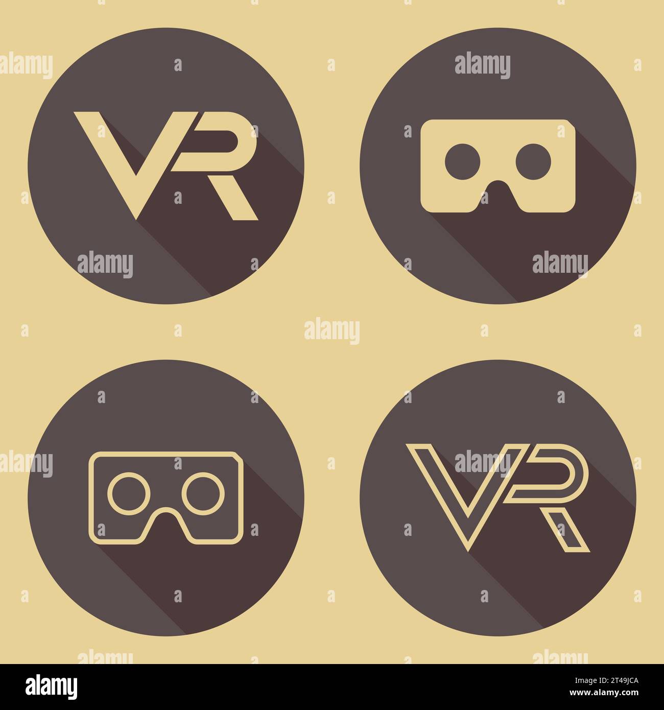Seamless vector pattern with VR logos. Virtual reality logos Stock ...