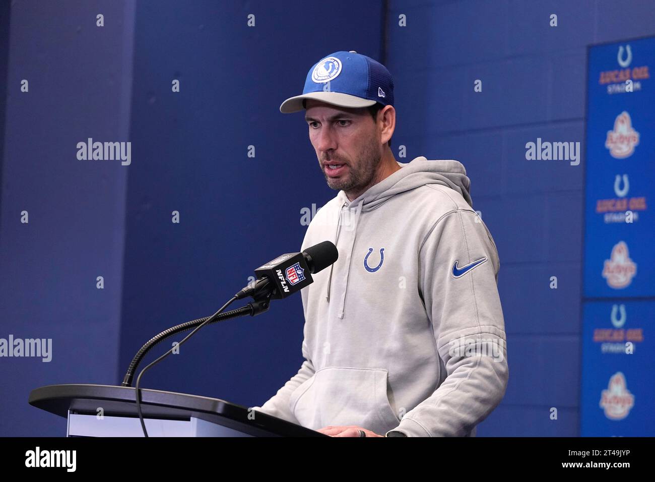 Indianapolis Colts head coach Shane Steichen after an NFL football game ...