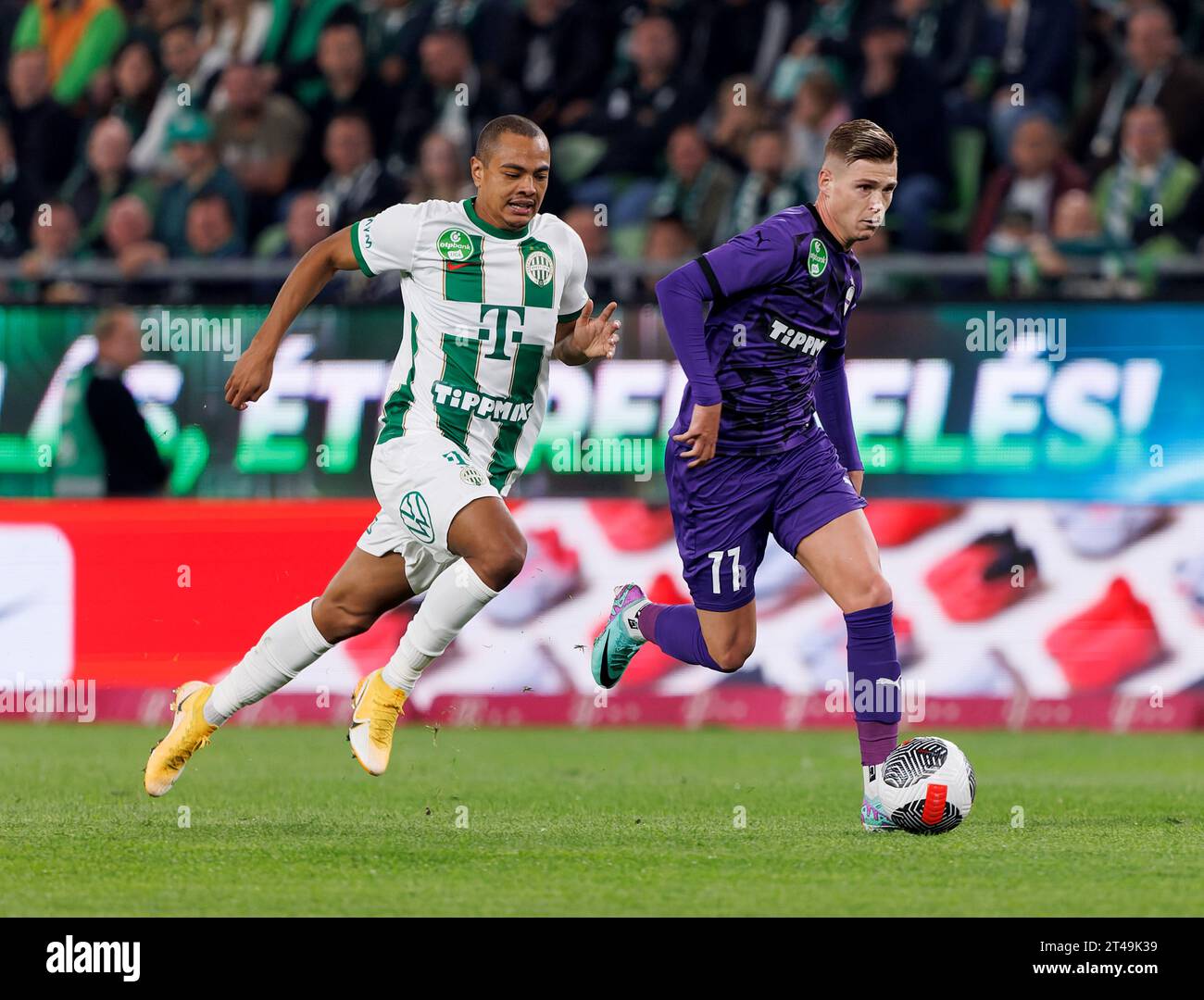 Budapest, Hungary. 29th October, 2023. Kevin Csoboth of Ujpest FC ...
