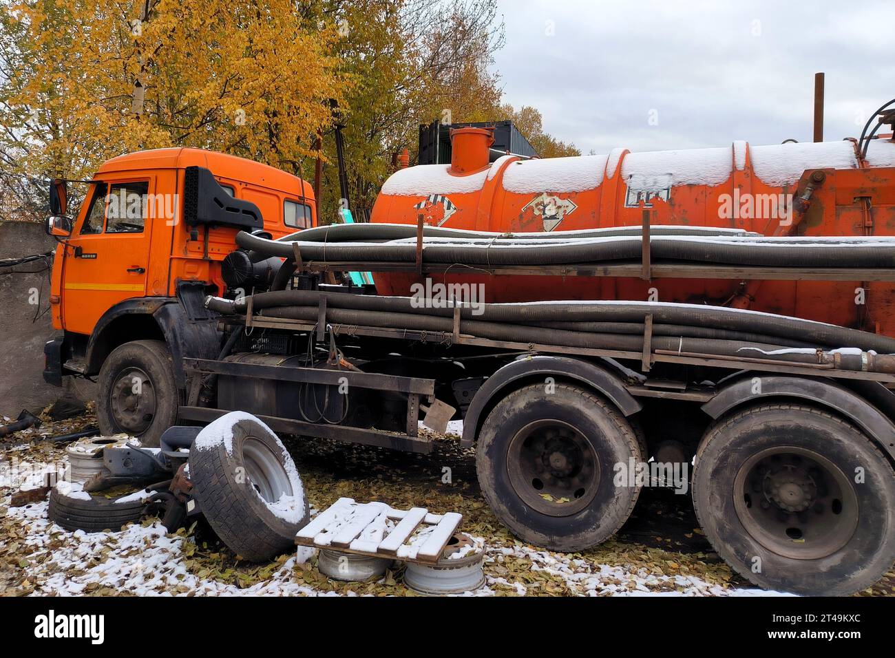 Russian Federation. Saint-Petersburg. A tanker truck for the ...