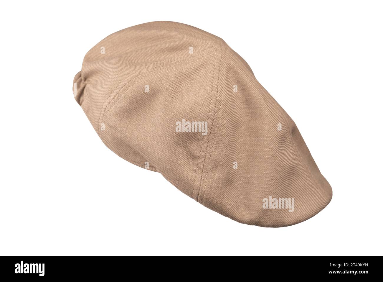 Light brown ascot cap isolated on a white background Stock Photo - Alamy