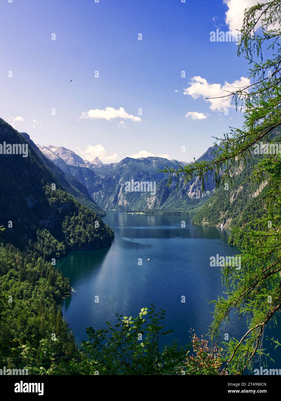 Majestic Portrait view of Konigssee lake in Bavaria, Germany Stock ...